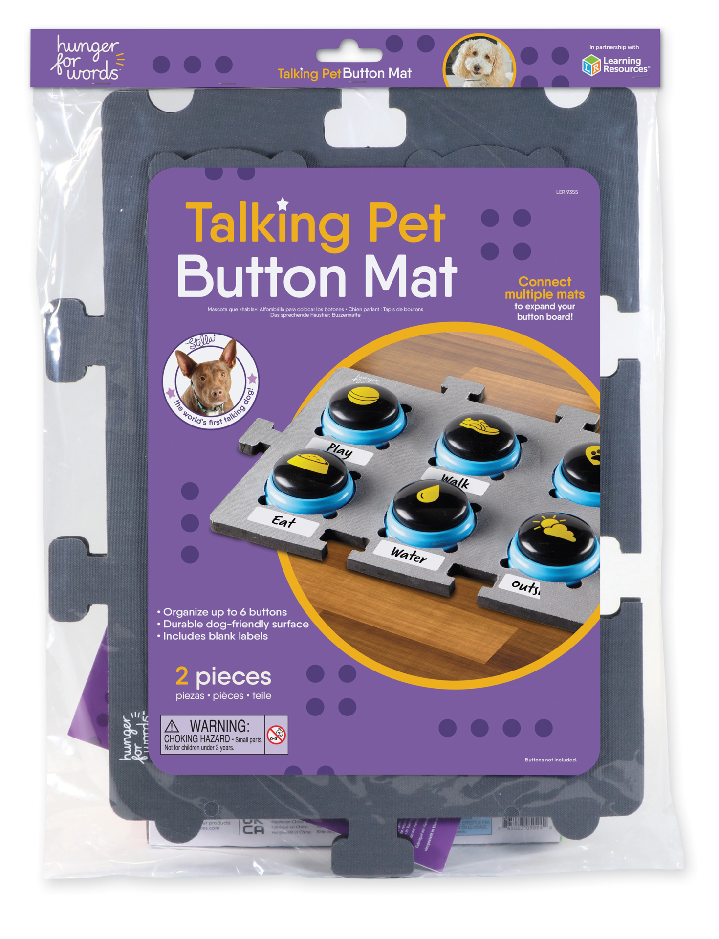 Hunger for Words Dog Talking Button Mat - Petdirect