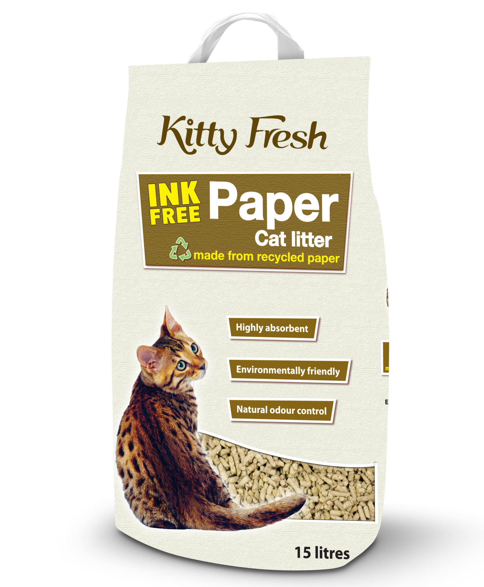 Kitty Fresh Ink Free Recycled Paper Cat Litter - Petdirect