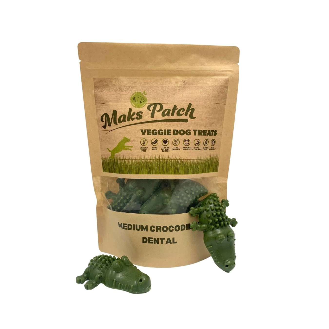 Mak's Patch Dental Crocodile Dog Treats - Petdirect