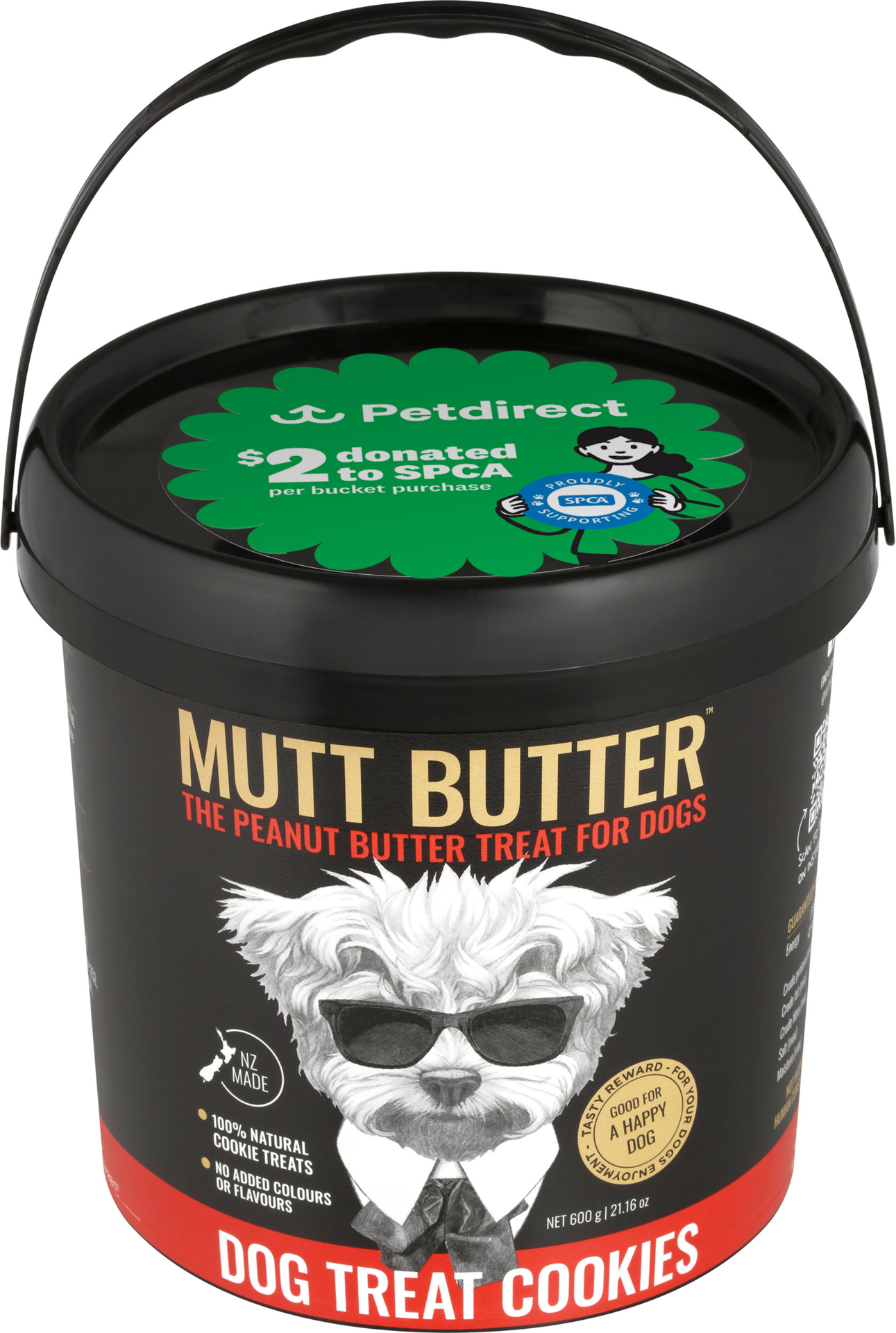 Mutt Butter Dog Treat Cookie Bucket - Petdirect
