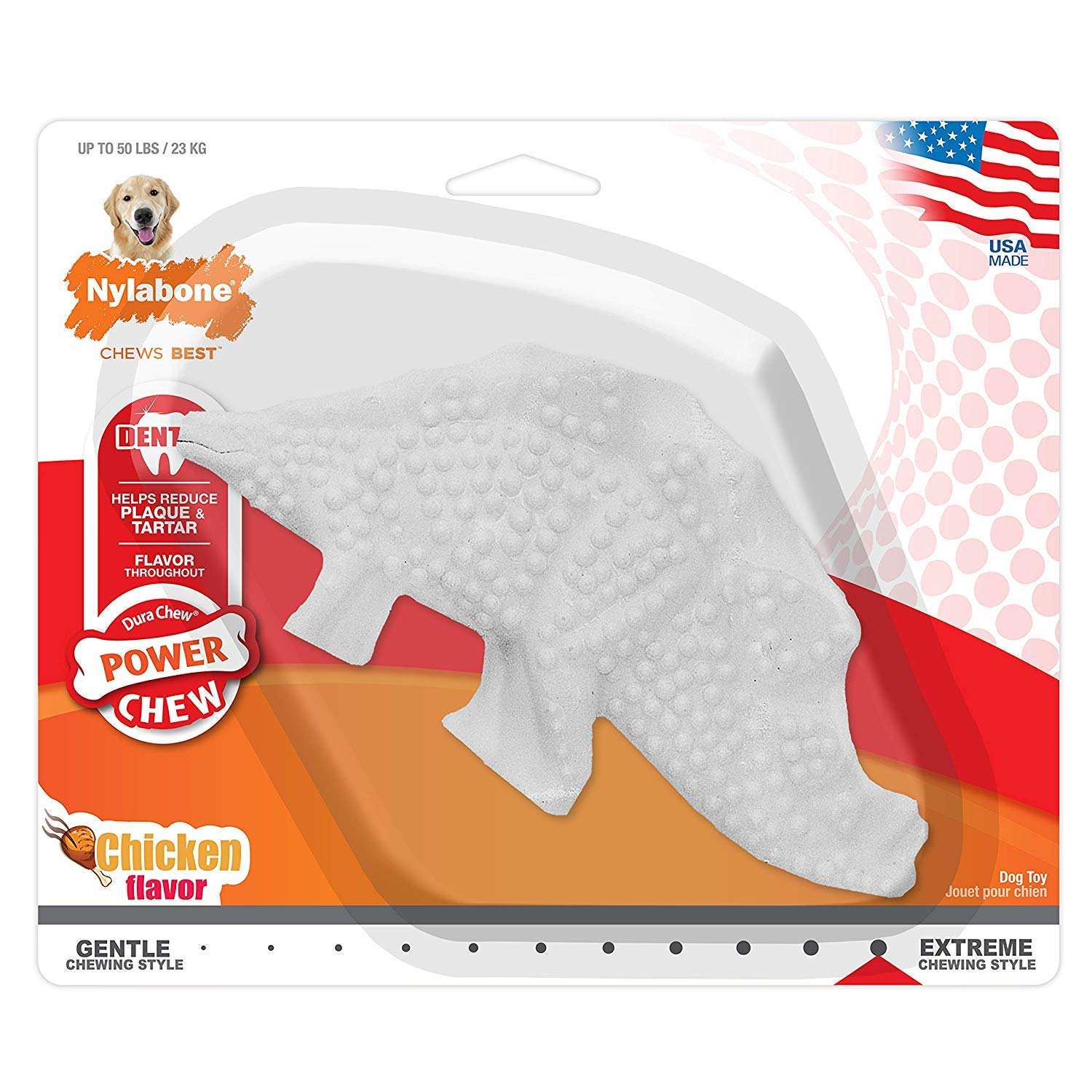 Nylabone DuraChew Dental Dinosaur Dog Chew Toy - Petdirect