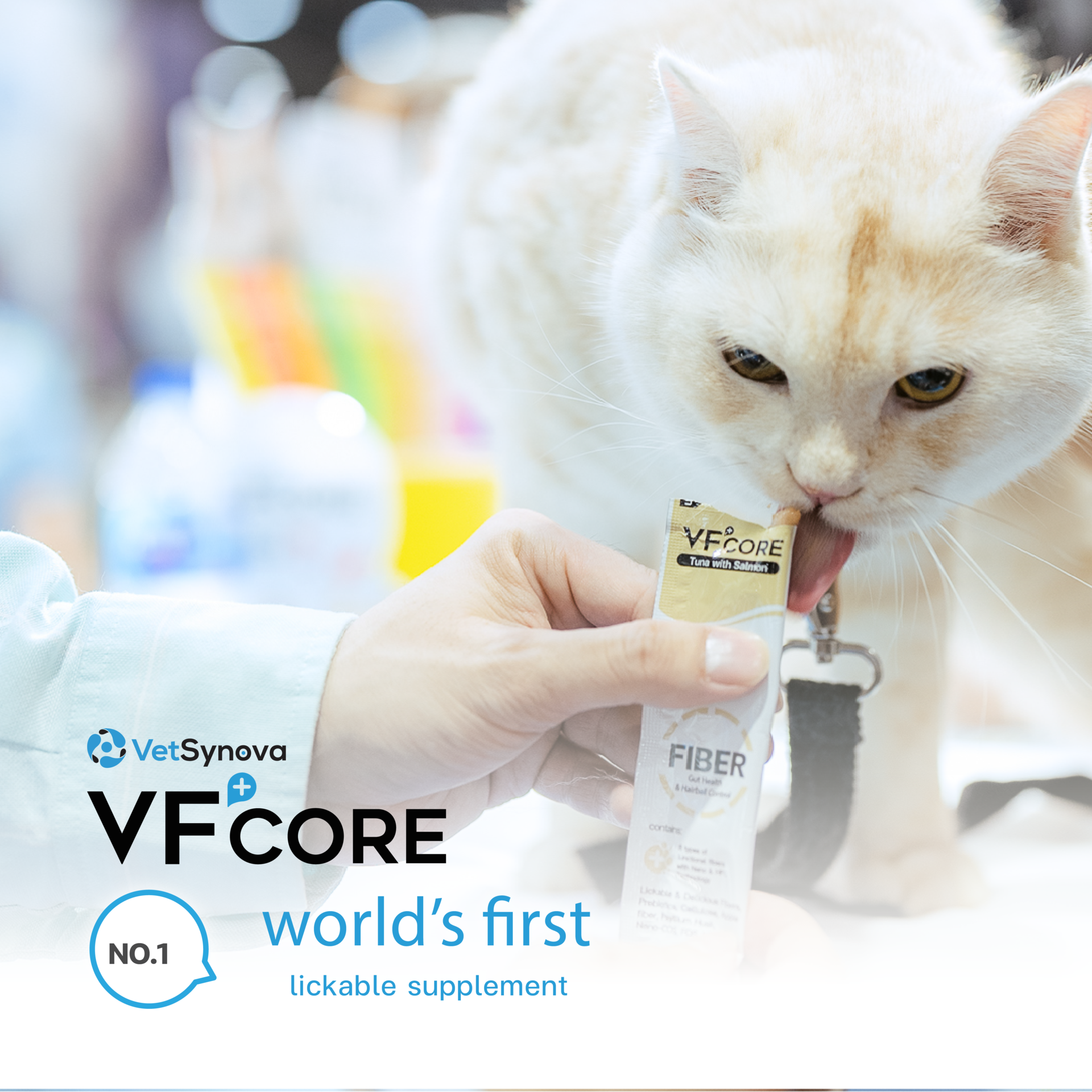 VetSynova VF+ Core FIBER Gut Health & Hairball Control Cat Supplement ...