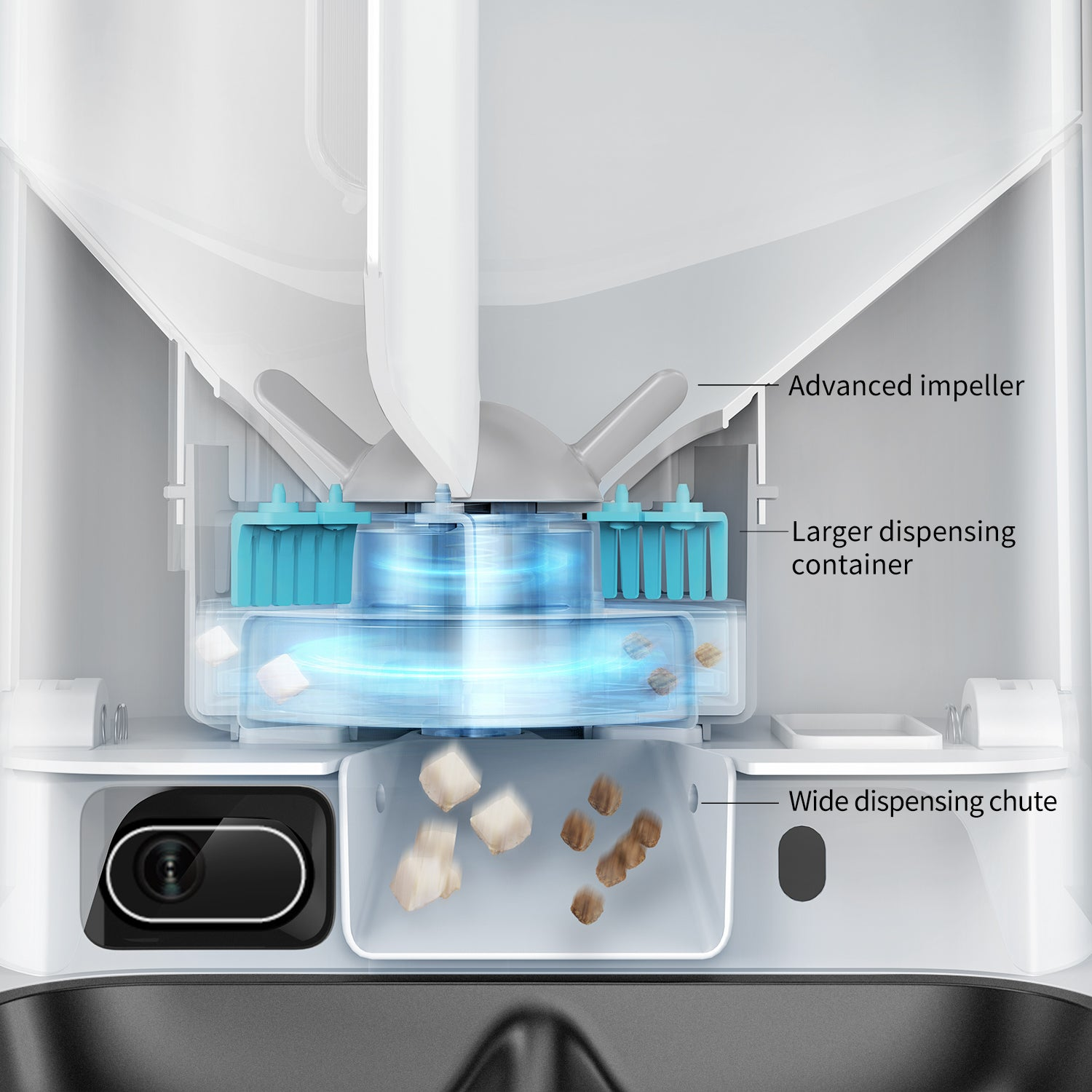 PETKIT Yumshare Camera Dual-Hopper Cat and Dog Automatic Smart Feeder ...