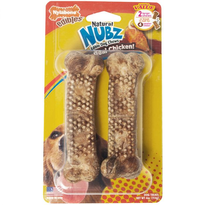 Nylabone Natural Nubz Chicken Dog Treats - Pet Direct