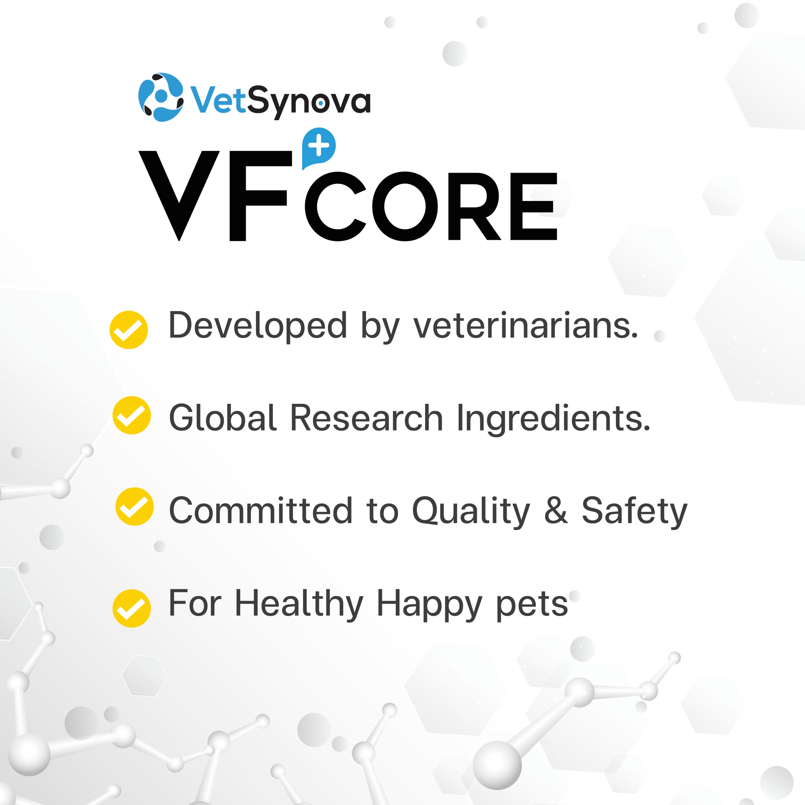 VetSynova VF+ Core FIBER Gut Health & Hairball Control Cat Supplement ...