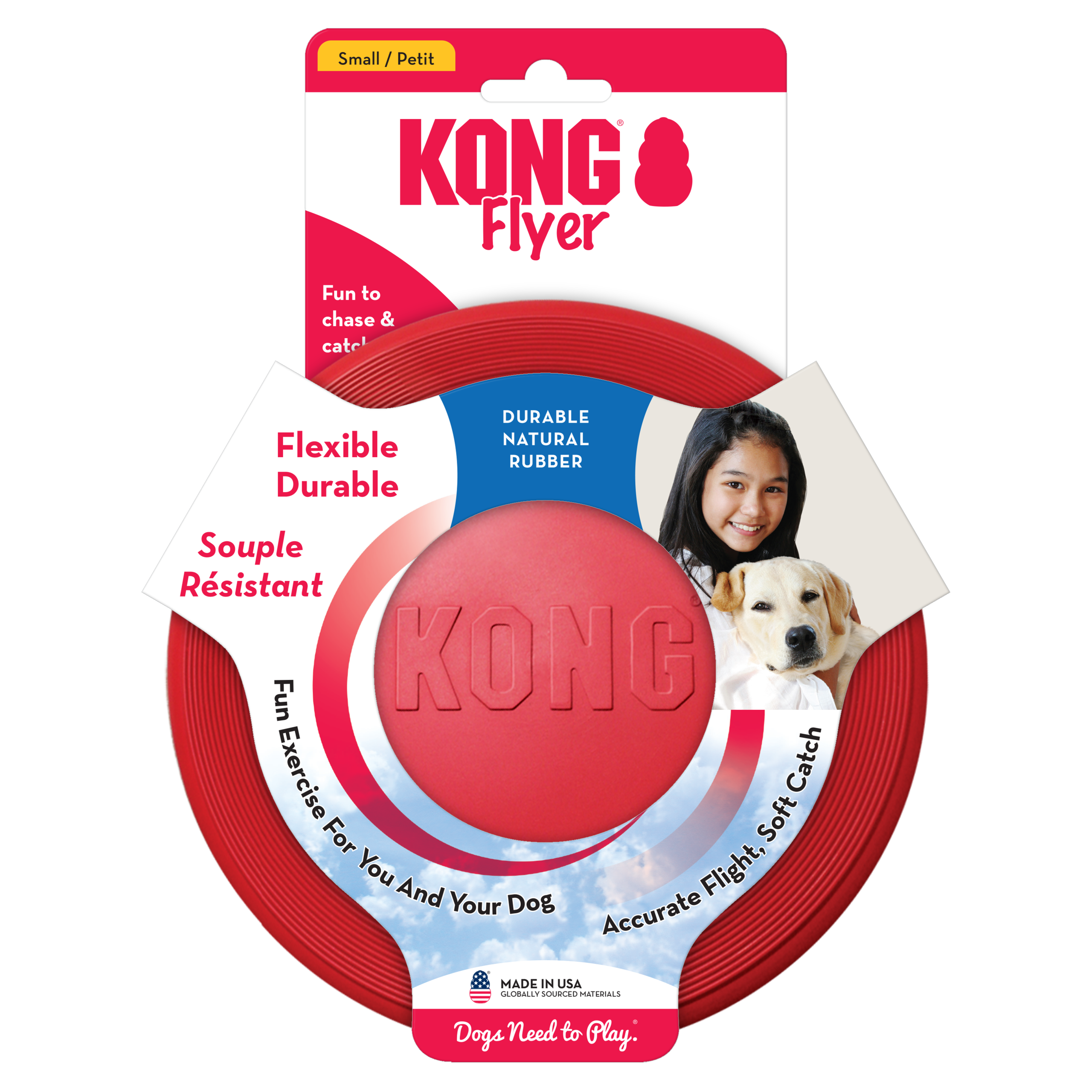 KONG Flyer Frisbee Classic Dog Toy - Petdirect