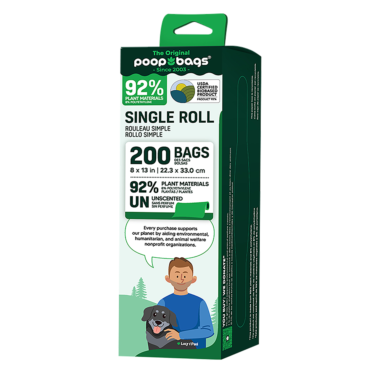 The Original Poop Bags Compostable Dog Poop Bags Bulk Roll - Petdirect