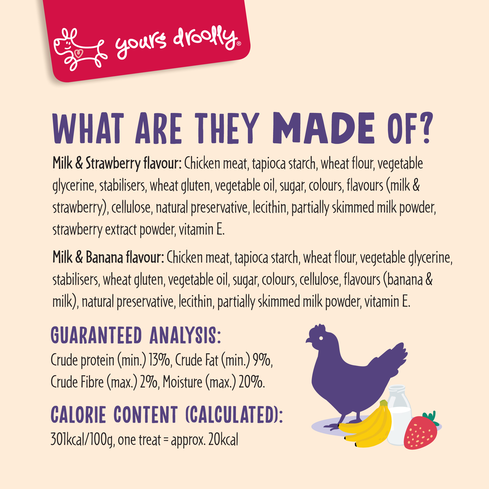 Yours Droolly Double Delights Milky Mix Ups Dog Treats - Petdirect