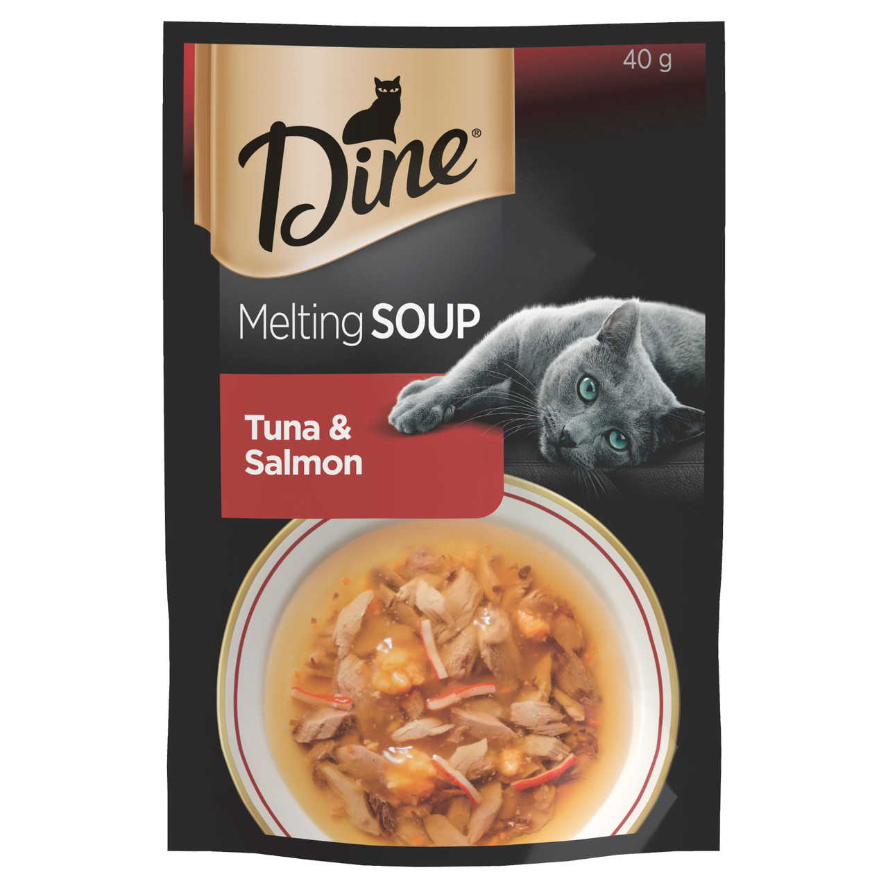 Dine Melting Soup Tuna & Salmon Wet Cat Food - Petdirect