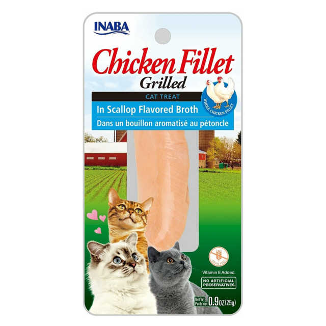 Inaba Grilled Chicken Fillet In Scallop Broth Cat Treat - Petdirect