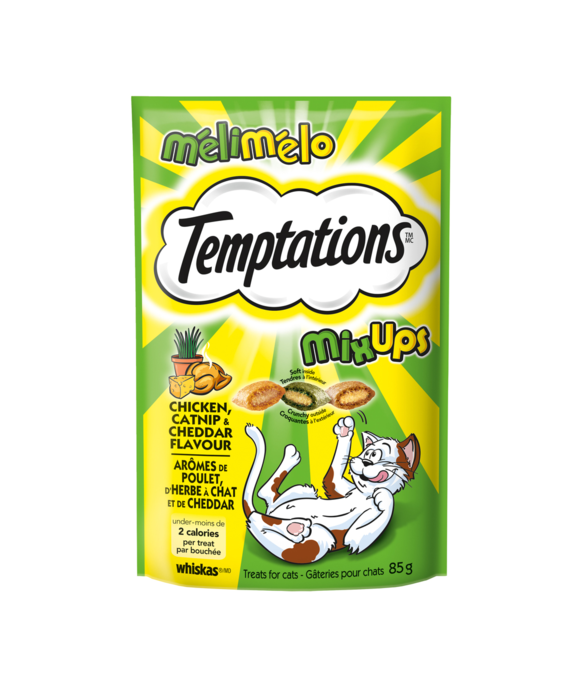 Temptations Mix Ups Chicken, Catnip & Cheddar Cat Treats - Pet Direct