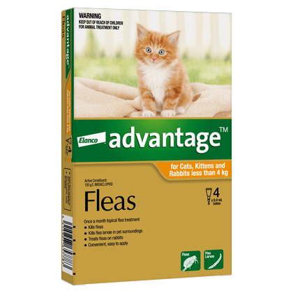 Advantage Spot-On Flea Treatment for Cats 0-4kg - Petdirect