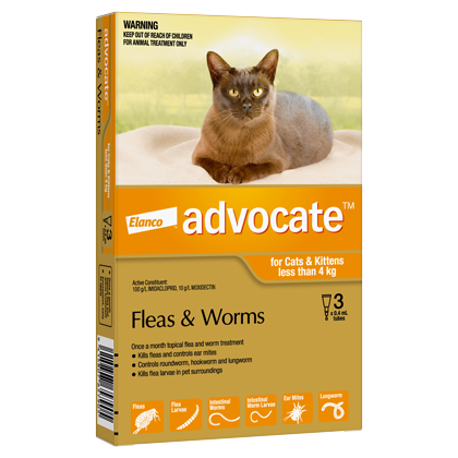 Advocate Spot-On Flea & Worm Treatment for Cats - Petdirect