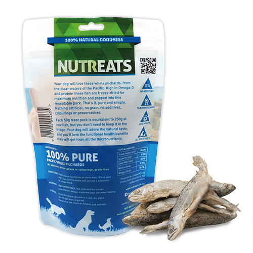 Nutreats Freeze Dried Whole Pacific Pilchards Dog Treats - Petdirect