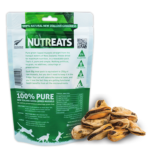 Nutreats Green Lipped Mussels Cat Treats - Petdirect