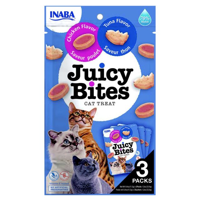 Inaba Juicy Bites Tuna & Chicken Cat Treats - Petdirect