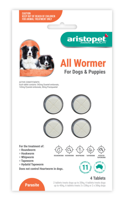 Aristopet All Wormer Tablets for Dogs and Puppies - Petdirect