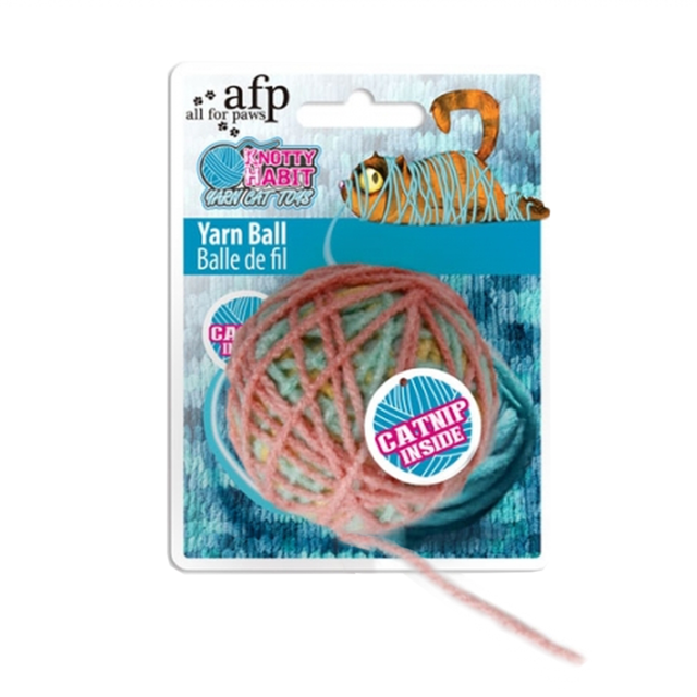 All For Paws Knotty Habit Yarn Ball Cat Toy - Petdirect