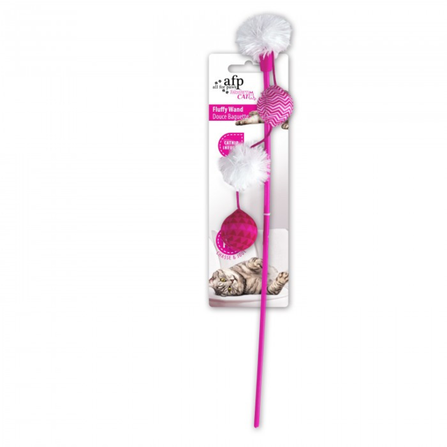 All For Paws Modern Cat Fluffy Wand Cat Toy - Petdirect