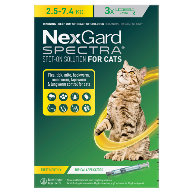 NexGard Spectra Flea & Worm Treatment for Cats - Petdirect