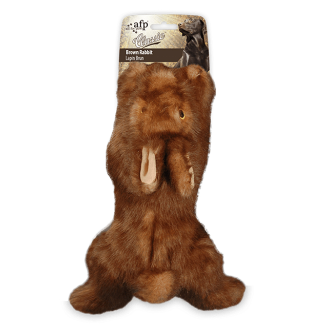 All For Paws Classic Brown Squeaky Rabbit Dog Toy - Petdirect