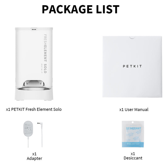 PETKIT Fresh Element Solo Cat and Dog Automatic Smart Feeder - Petdirect