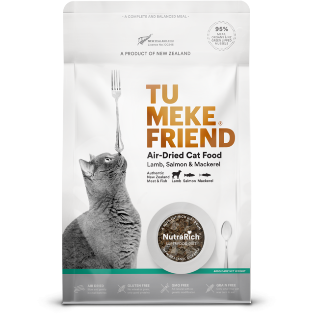 Tu Meke Friend Lamb Salmon and Mackerel Air Dried Cat Food - Petdirect