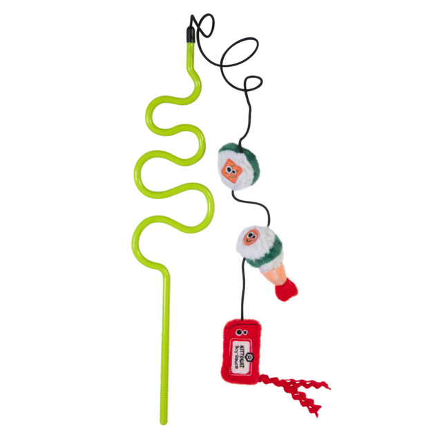 Mad Cat Wacky Wand Sushi Swatter Cat Toy - Petdirect Mad Cat Wacky Wand Sushi Swatter Cat Toy - Petdirect