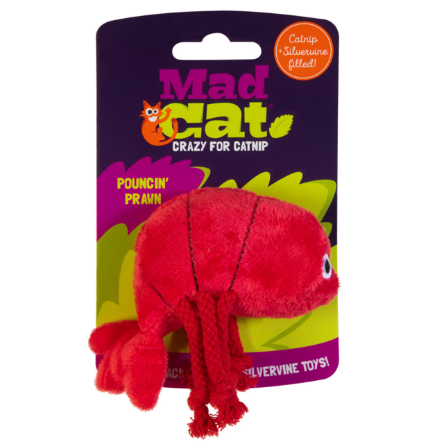 Mad Cat Pouncin Prawn Cat Toy - Petdirect