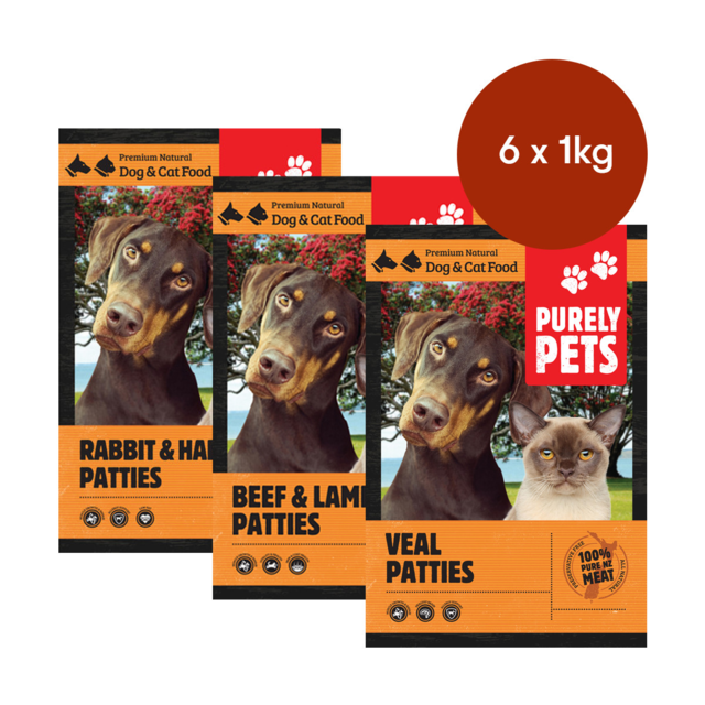 Purely Pets Frozen Cat & Dog Food Maxi Patty Bundle - Petdirect