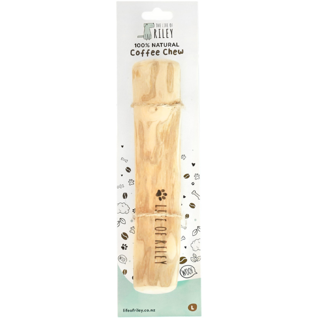 Life of Riley Coffee Wood Dog Chew Toy - Petdirect