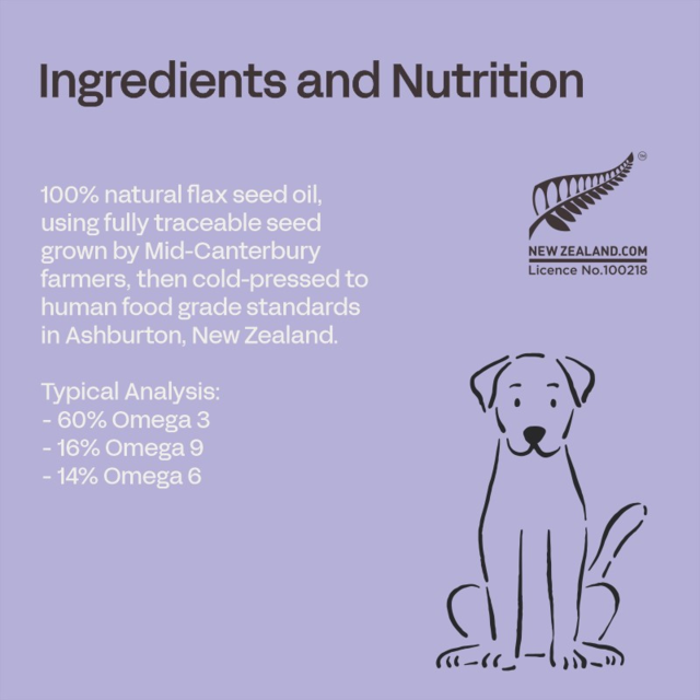 Fourflax Dog Omega-3 Flax Seed Oil Supplement - Petdirect