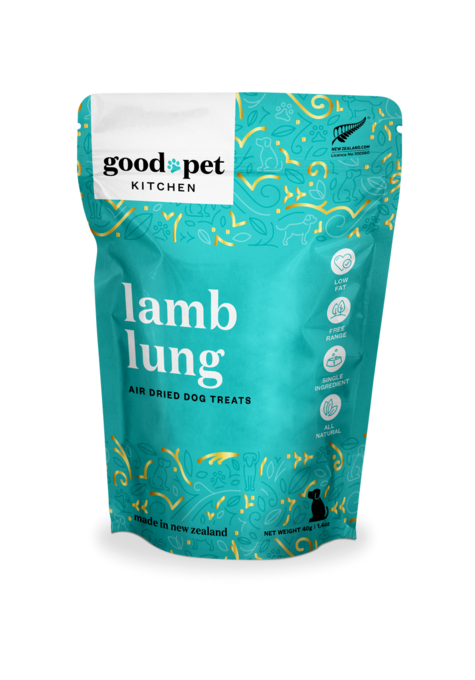 Good Pet Kitchen Lamb Lung Air Dried Dog Treats - Petdirect