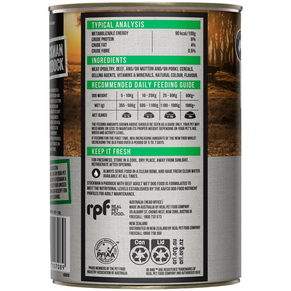 Stockman & Paddock Beef Loaf Wet Dog Food - Petdirect