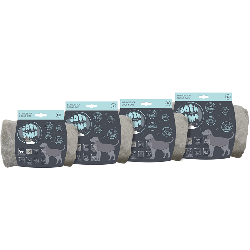 M-PETS Bath Time Dog Bathrobe - Petdirect