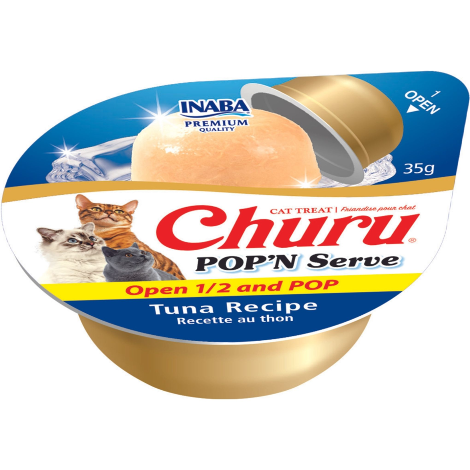 Inaba Churu Pop'N Serve Tuna Recipe Cat Treats - Petdirect