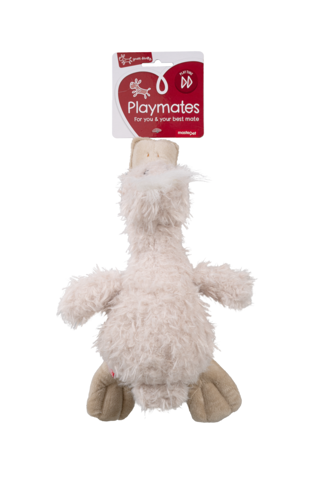 Yours Droolly Cuddlies Fluffy Duck Dog Toy - Petdirect