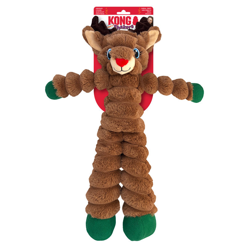 KONG Holiday Shakers Crumples Reindeer Dog Toy - Petdirect