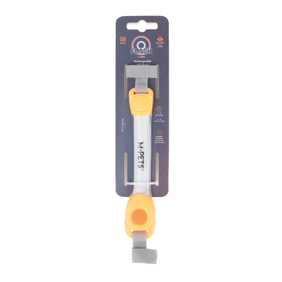 M-PETS Flash Rechargeable LED Light Dog Band - Petdirect