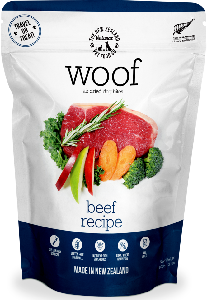 The NZ Natural Pet Food Co Woof Beef Air Dried Dog Food - Pet Direct