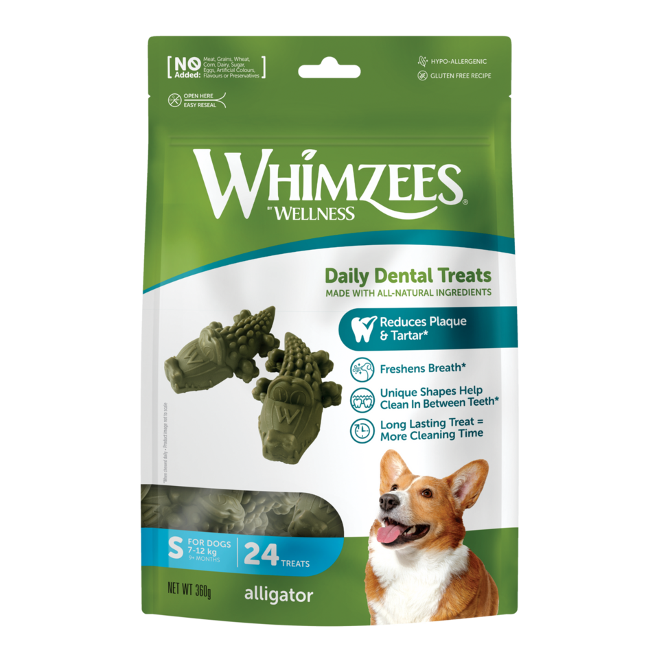Whimzees Alligator Dental Dog Treats - Pet Direct